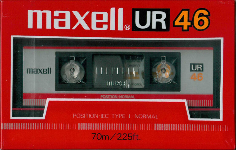 Maxell UR 46 (1986) - Cassette Tape Artwork Maxell UR 46 (1986) - Cassette Tape Artwork